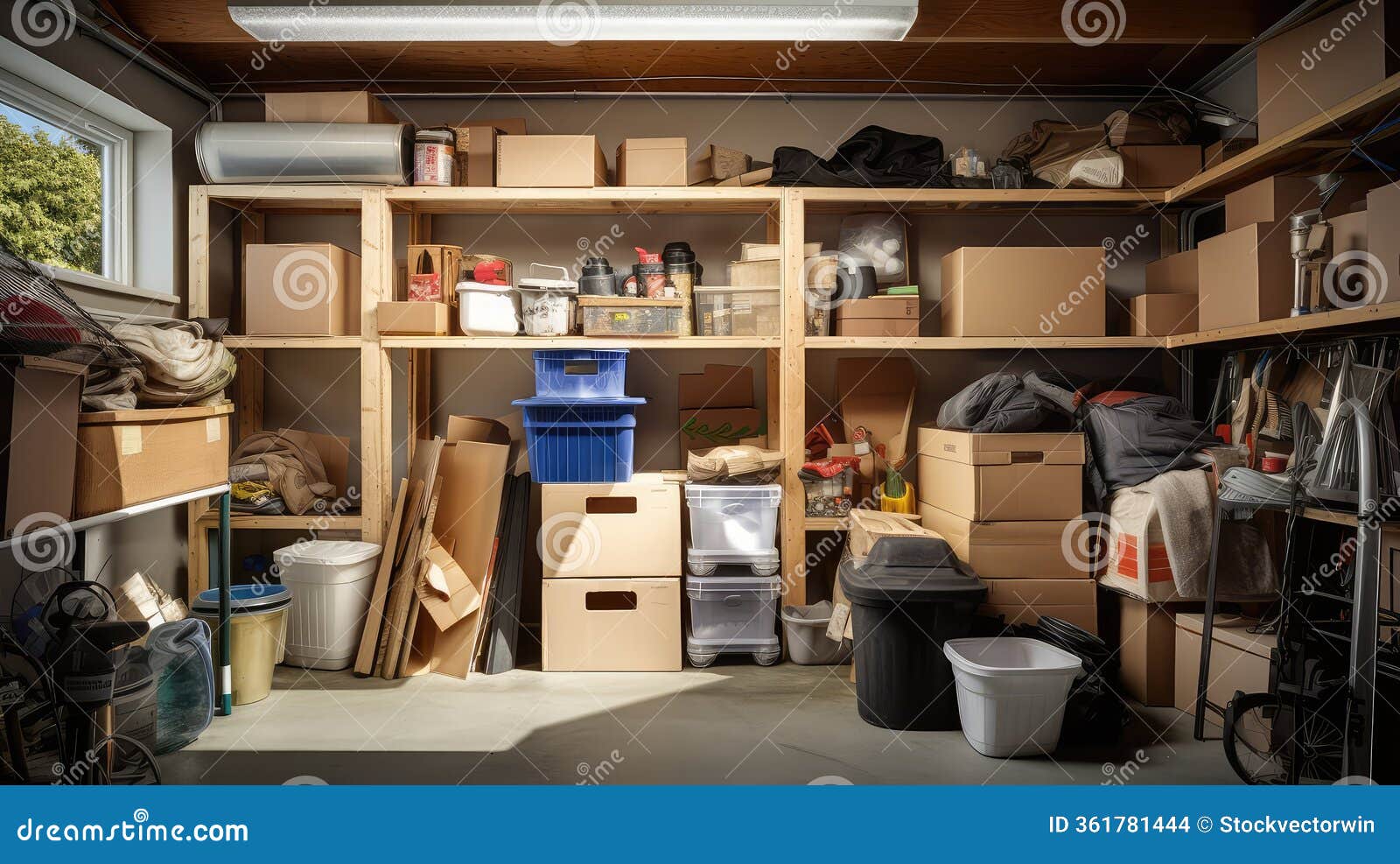 Clutter Old Boxes Royalty-Free Cartoon | CartoonDealer.com #328706957