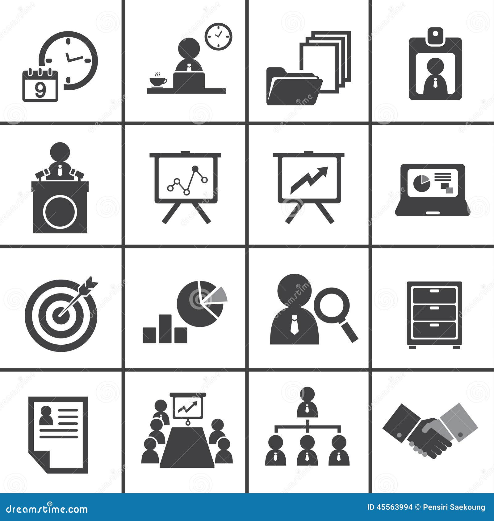 Organization Business Management Icon Set Stock Illustrations – 13,352 ...