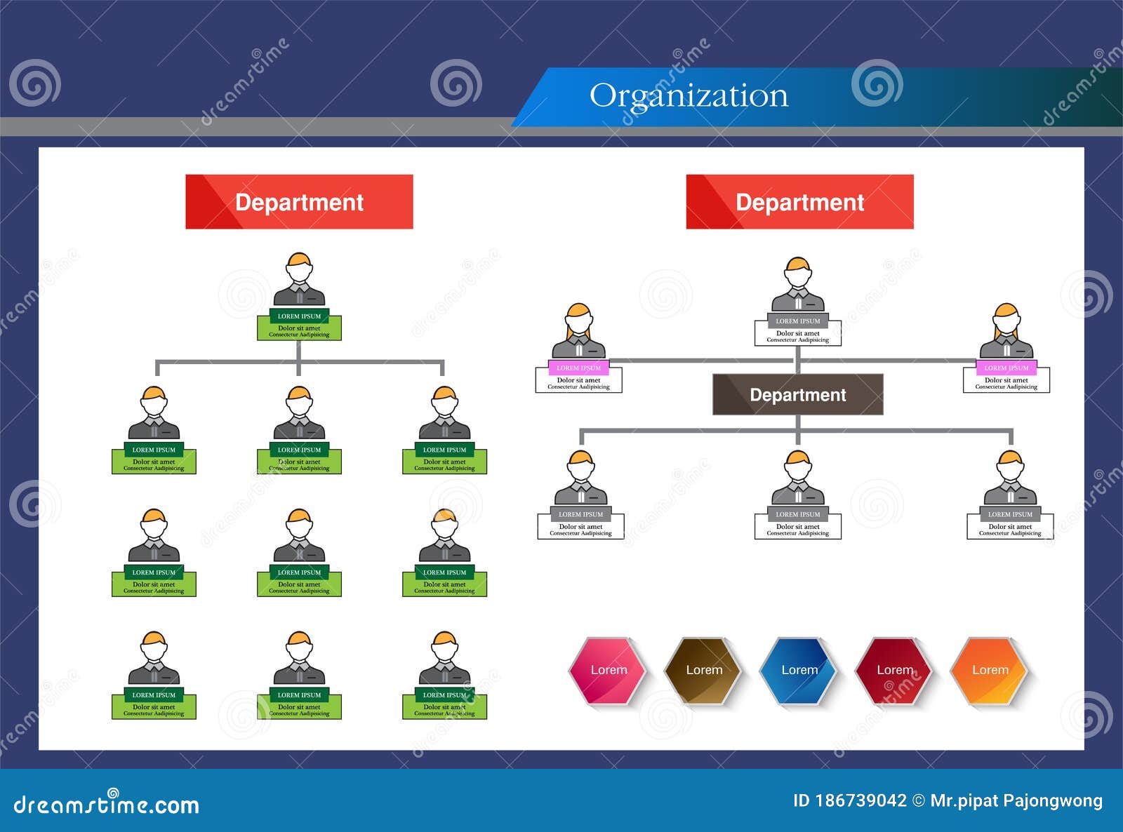 Organization Chart Infographics Stock Vector - Illustration of solution ...