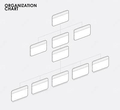 Organization Chart Infographics with Tree, Organization Chart Te Stock ...