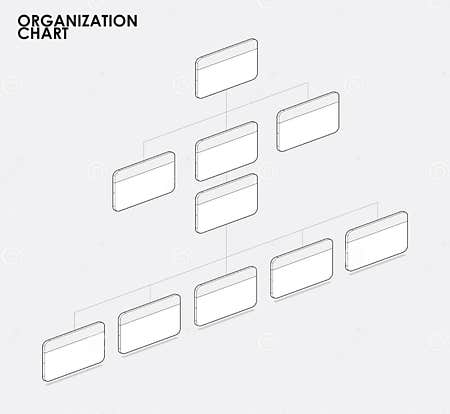 Organization Chart Infographics with Tree, Organization Chart Te Stock ...