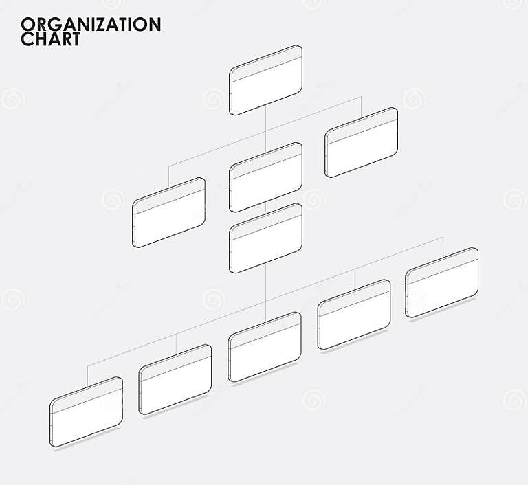 Organization Chart Infographics with Tree, Organization Chart Te Stock ...