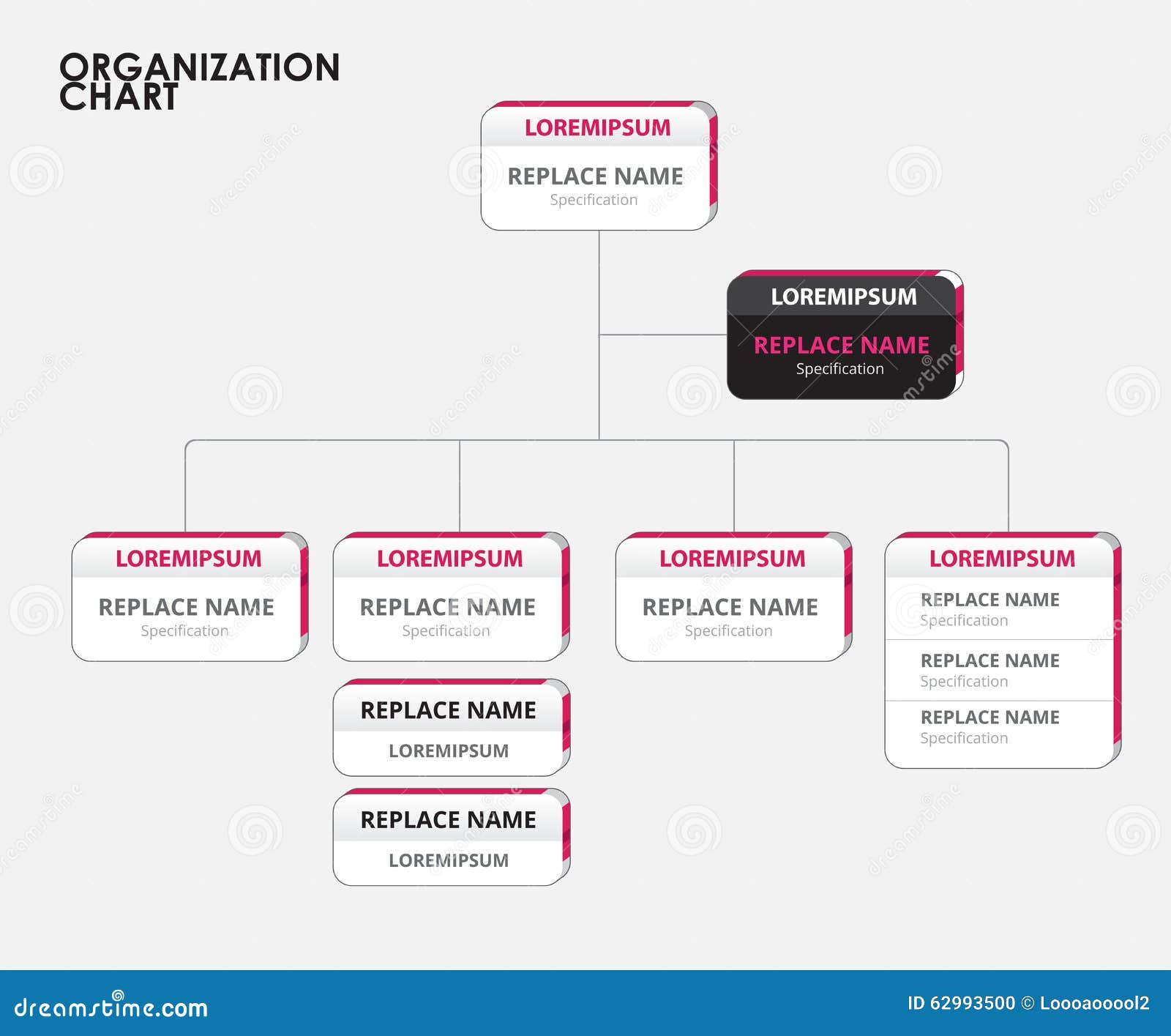Organization Chart Infographics with Tree. Vector Illustration Stock ...