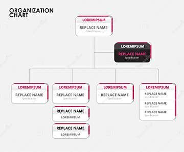 Organization Chart Infographics with Tree. Vector Illustration Stock ...