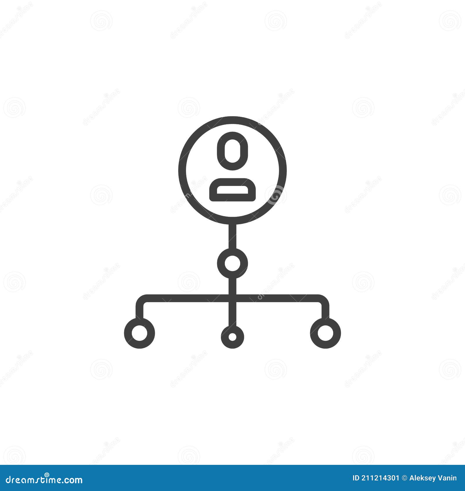 Organization Chart Line Icon Stock Vector - Illustration of symbol ...