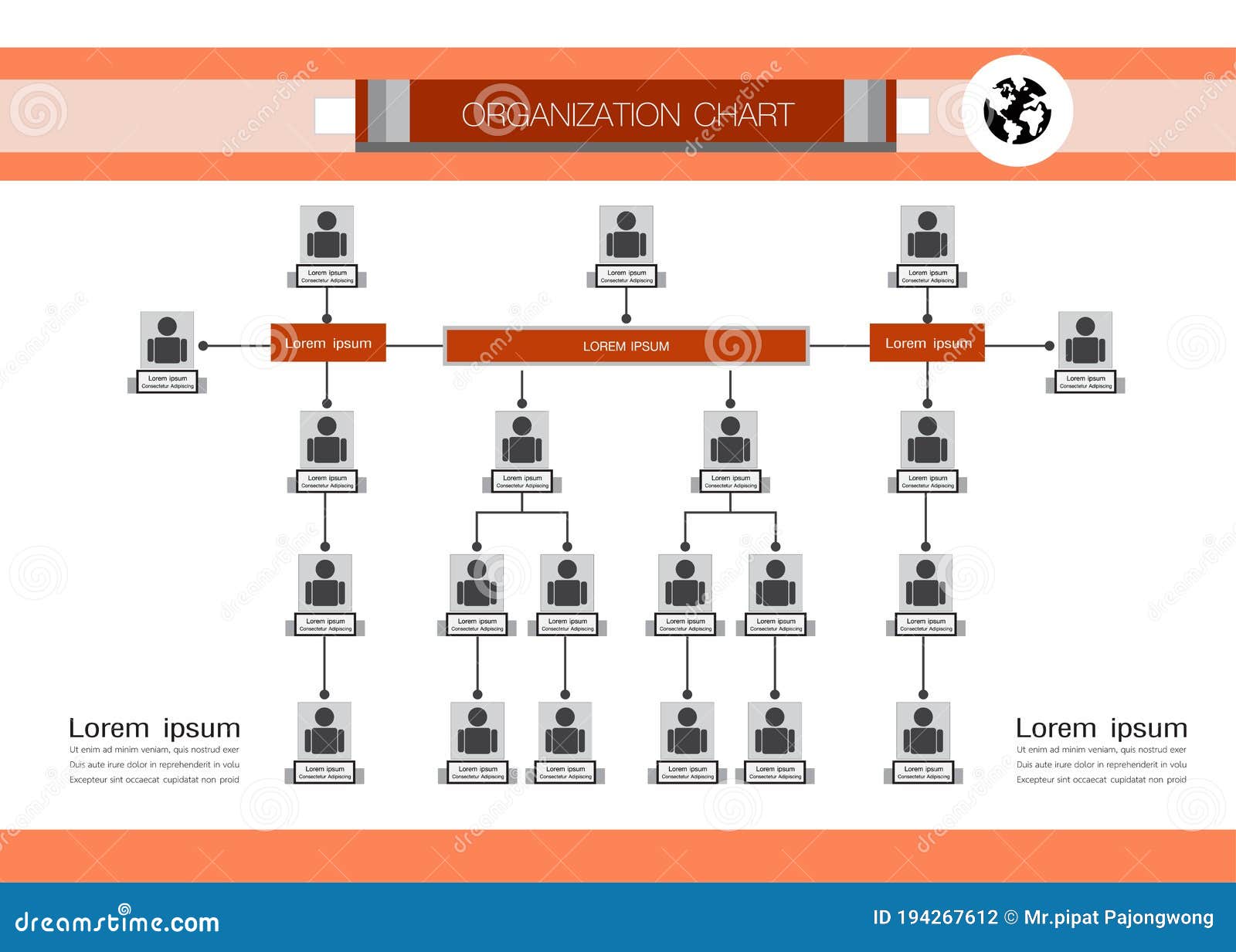 Organization Chart Template Stock Photography | CartoonDealer.com ...