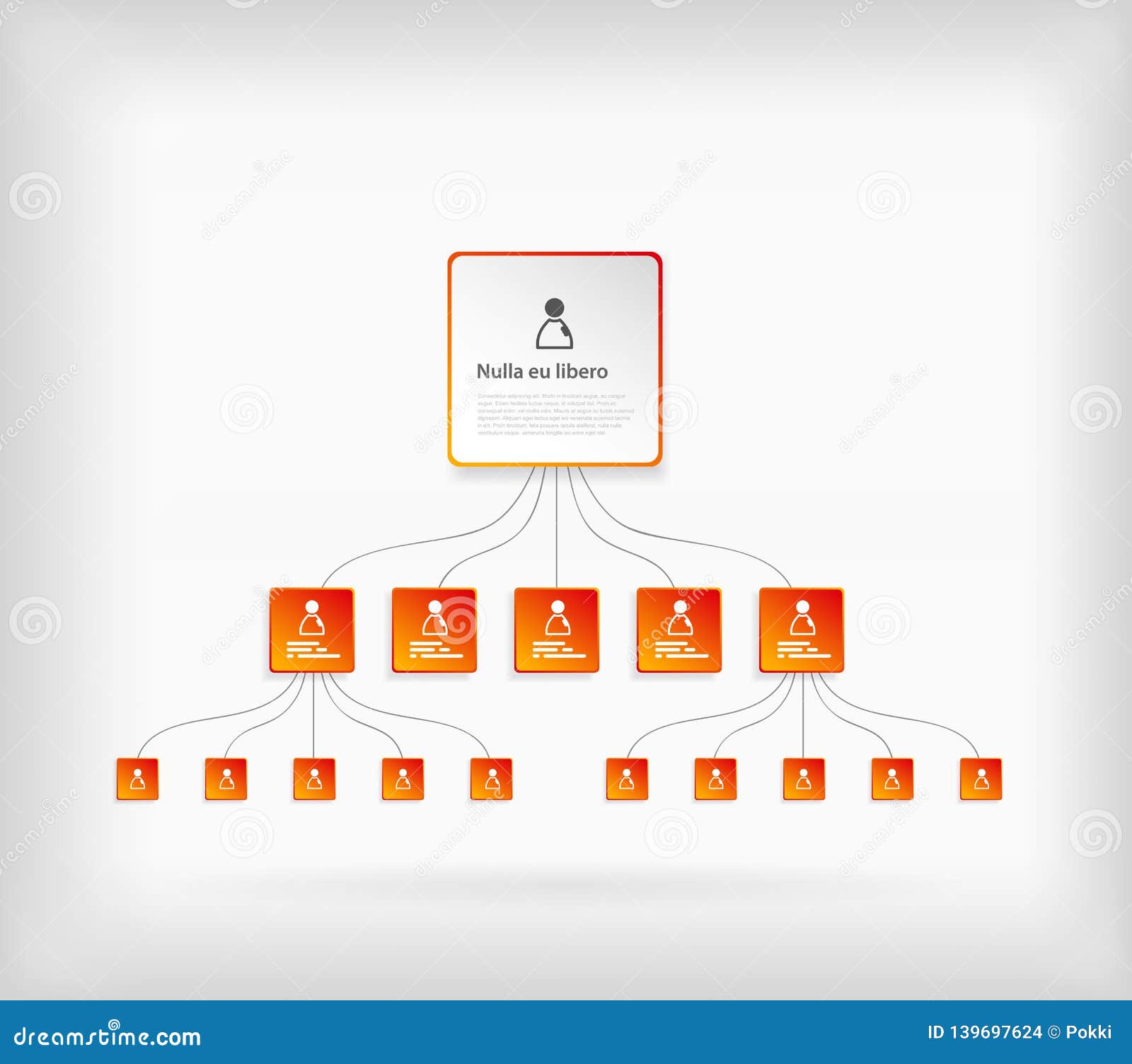 Organization Chart Template with Colorful Circles and Place for Your ...