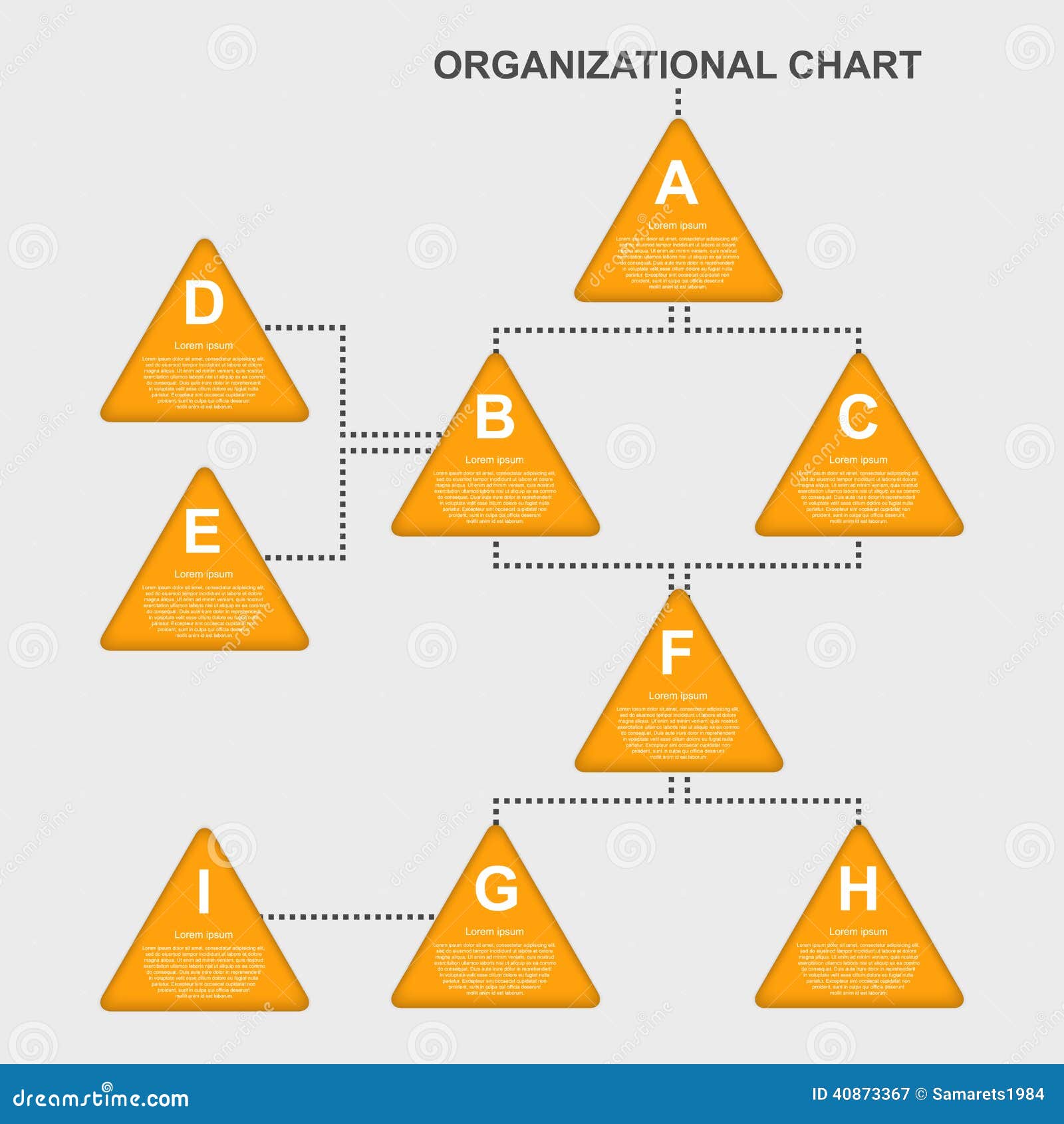 Organization Chart Template. Stock Vector - Illustration of modern ...