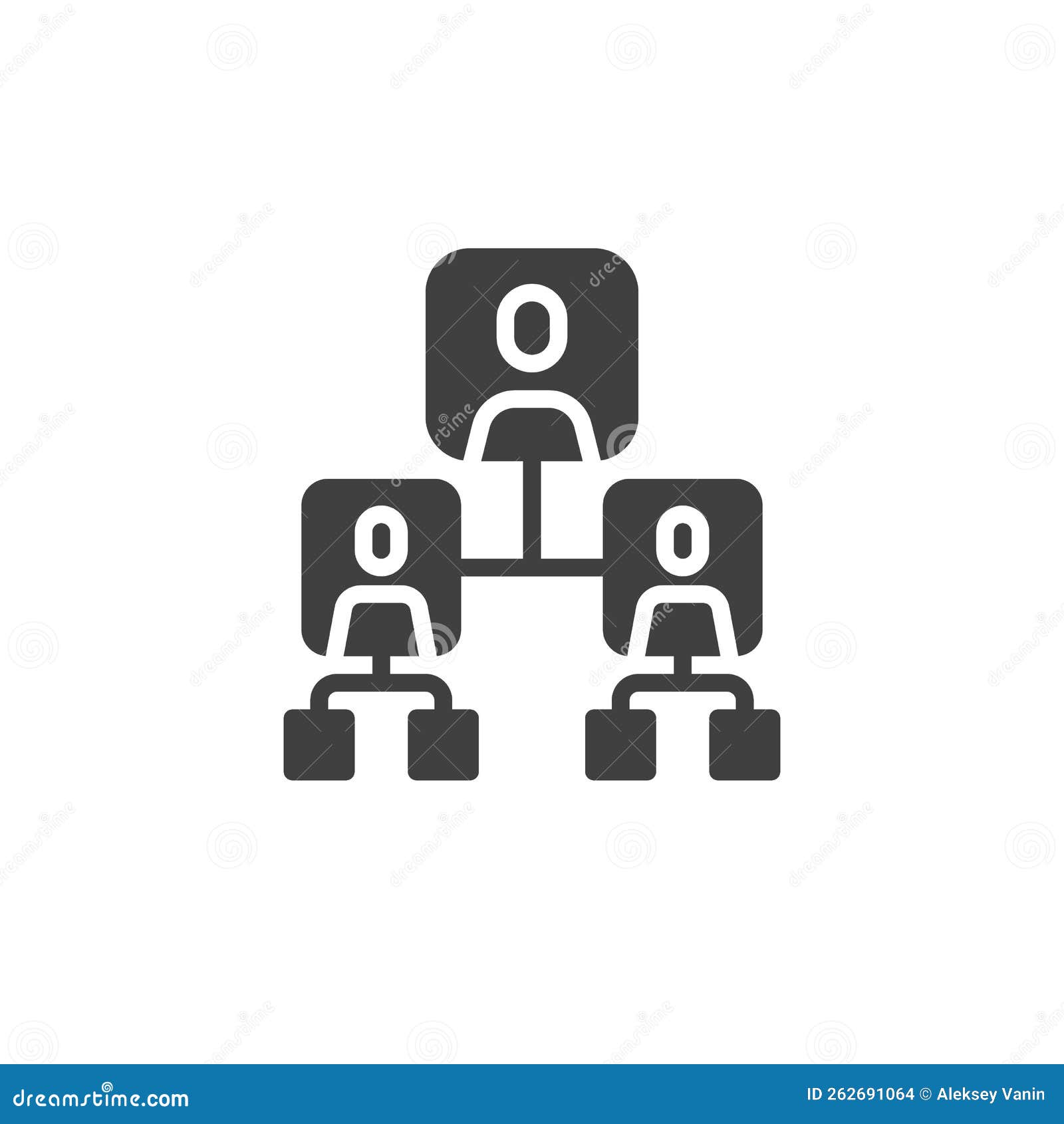 Organization Chart Vector Icon Stock Vector - Illustration of pictogram ...