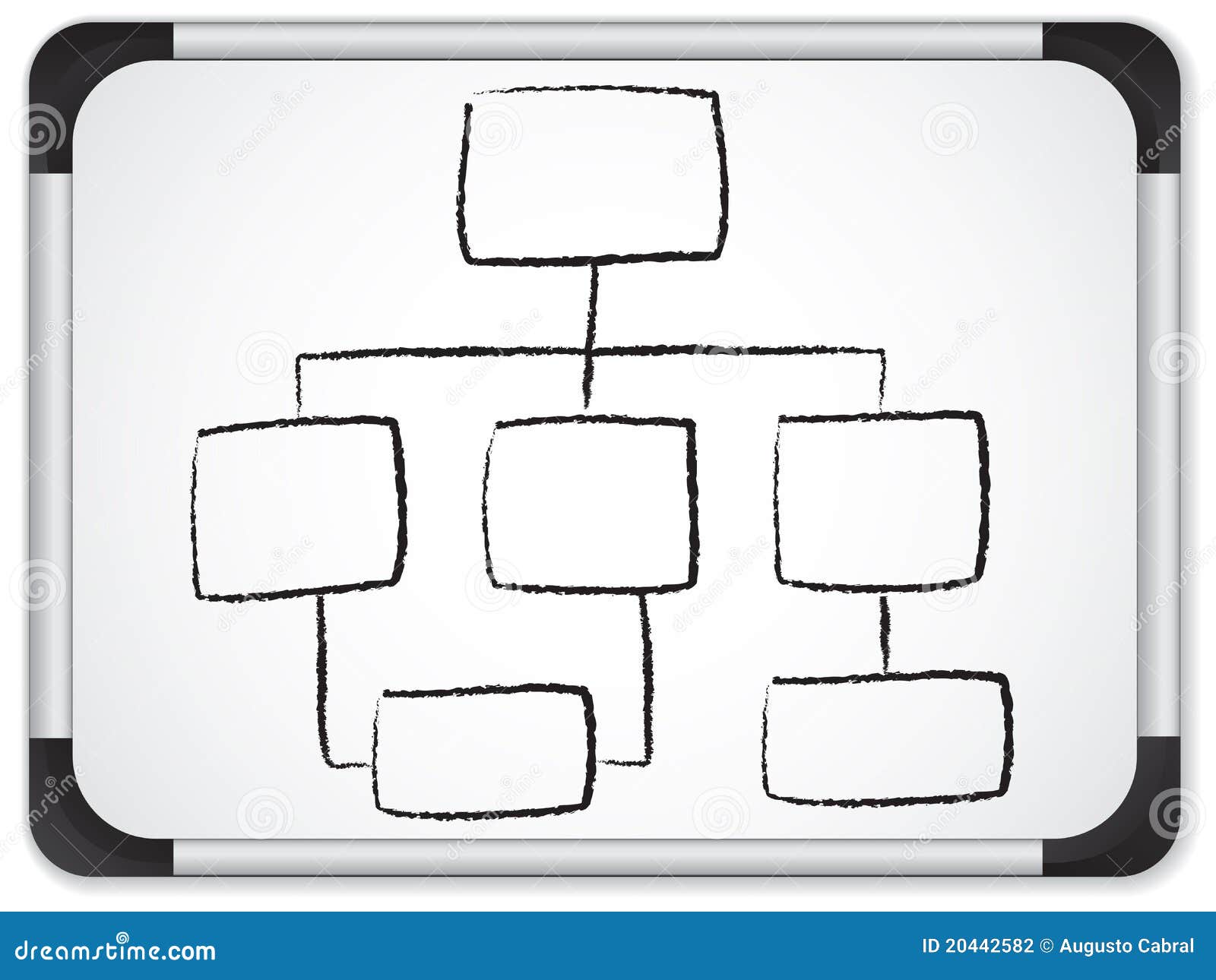 Organization Chart Whiteboard Stock Vector - Illustration of graph ...