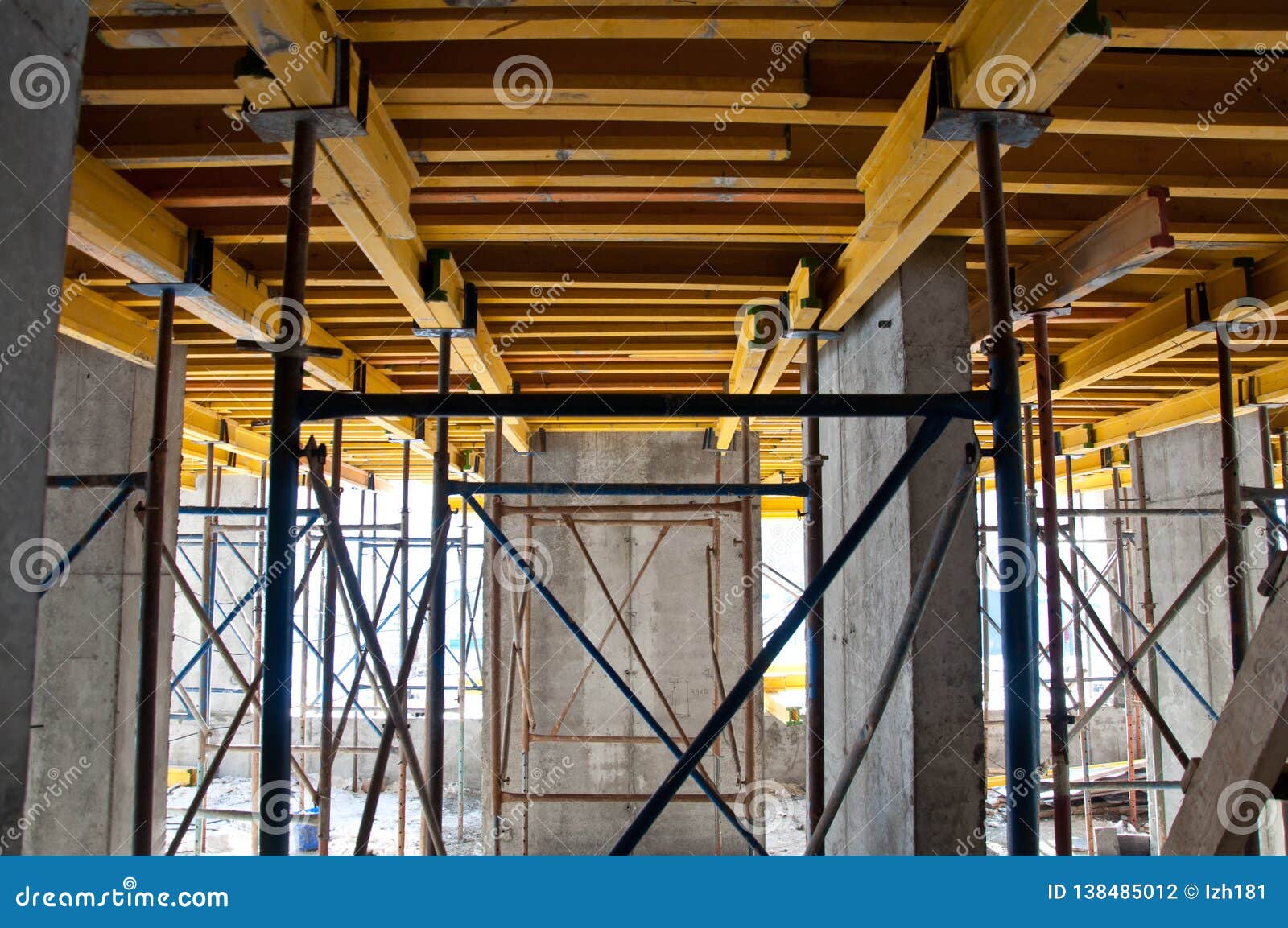 The Organization of Concrete Work. Stock Photo - Image of base ...