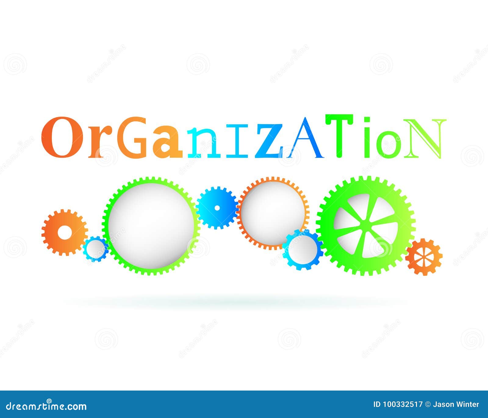 Organization Gears stock vector. Illustration of gear - 100332517