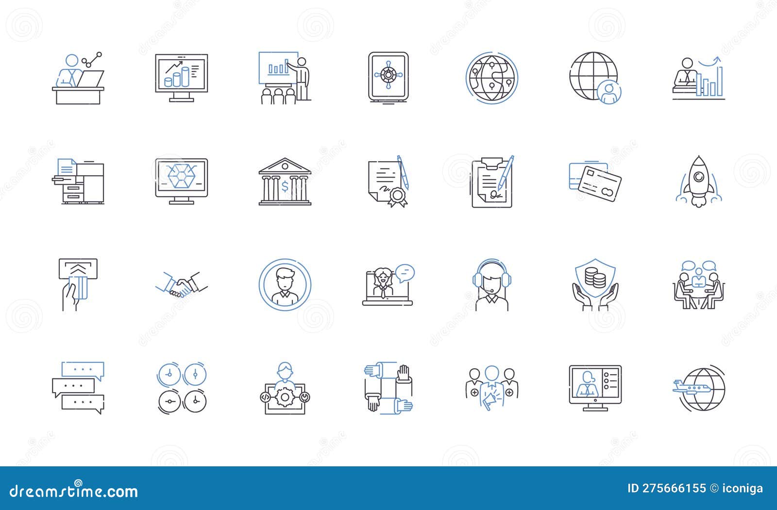 Organization Headquarters Line Icons Collection. Corporate, Location ... Organization Headquarters Line Icons Collection. Corporate, Location ...