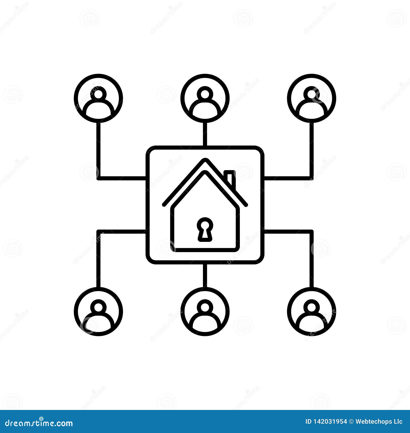 Black Line Icon for Organization, Storage and Inventory Stock Vector ...