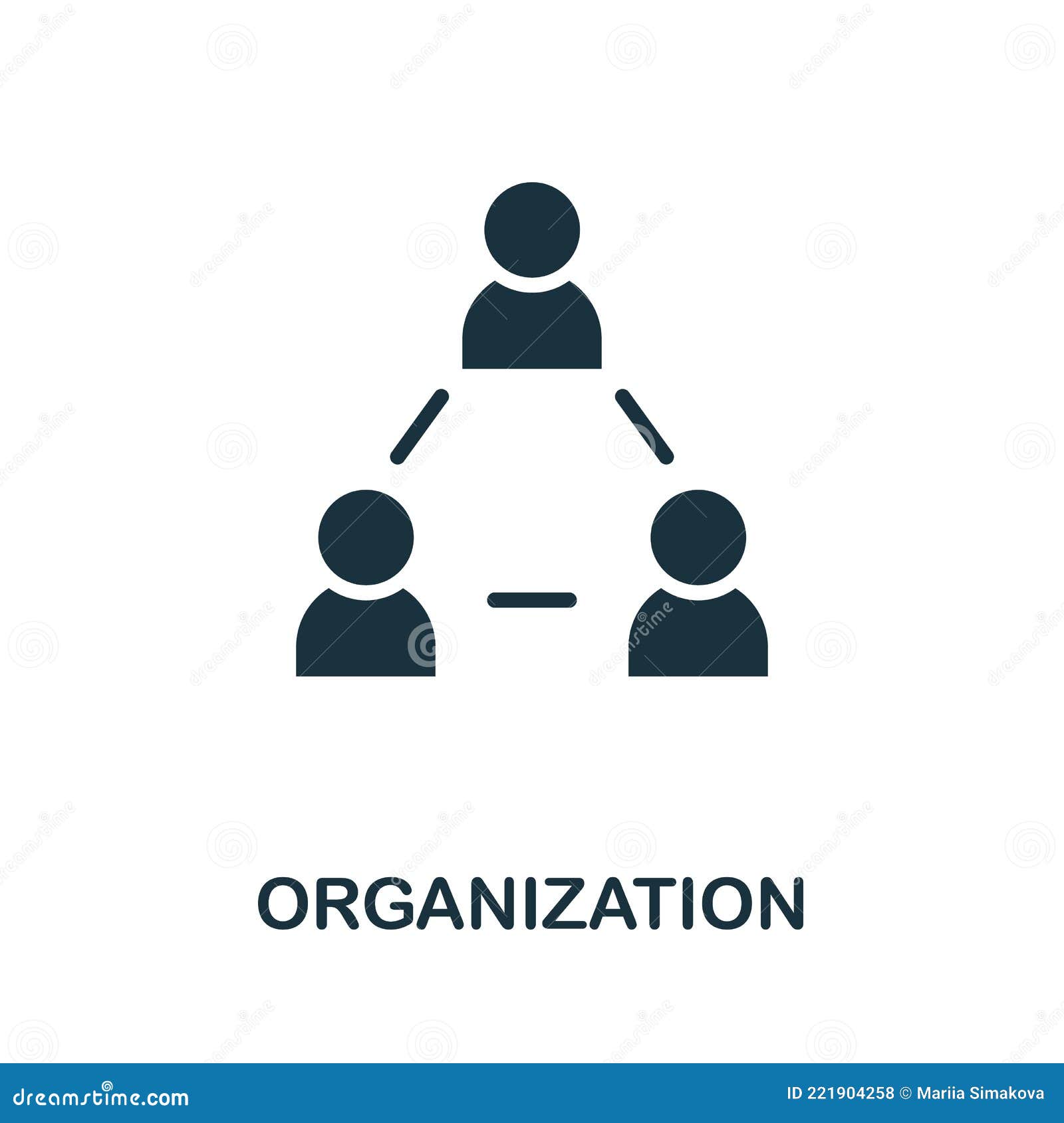 Organization Icon. Monochrome Simple Element from Soft Skill Collection ...