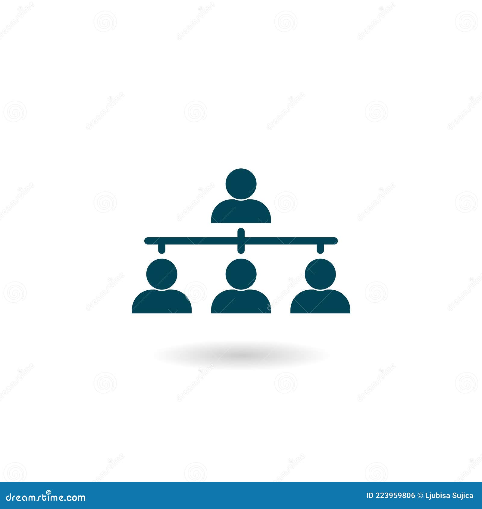 Organization Icon Sign with Shadow Stock Vector - Illustration of ...