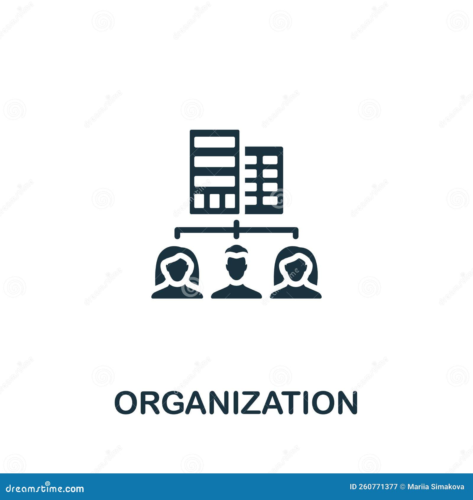 Organization Icon. Monochrome Simple Company Structure Icon for ...