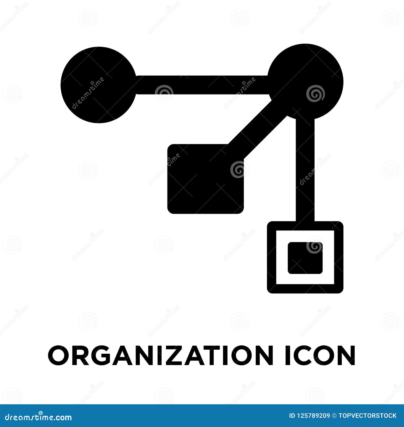 Organization Icon Vector Isolated on White Background, Logo Concept of ...