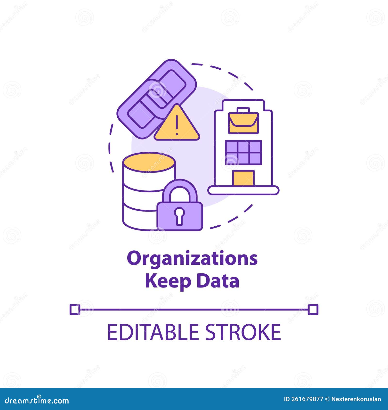 Organization Keep Data Concept Icon Stock Vector - Illustration of ...