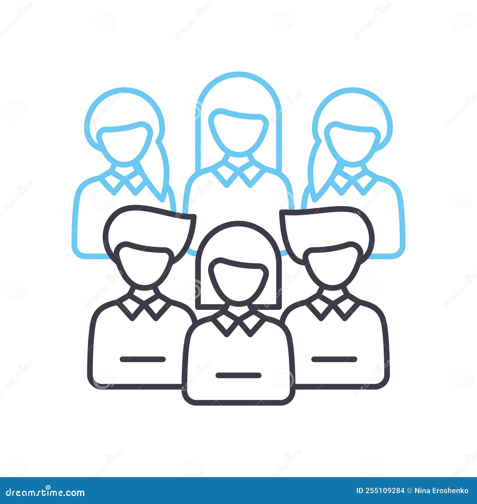 Organization Line Icon, Outline Symbol, Vector Illustration, Concept ...