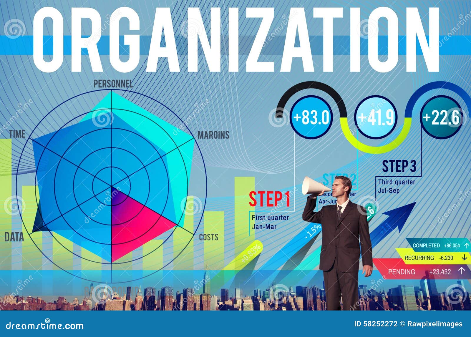 Organization Management Collaboration Team Structure Concept Stock ...
