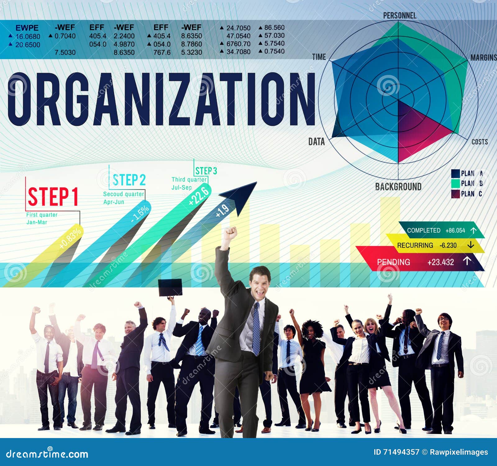 Organization Management Collaboration Team Structure Concept Stock ...