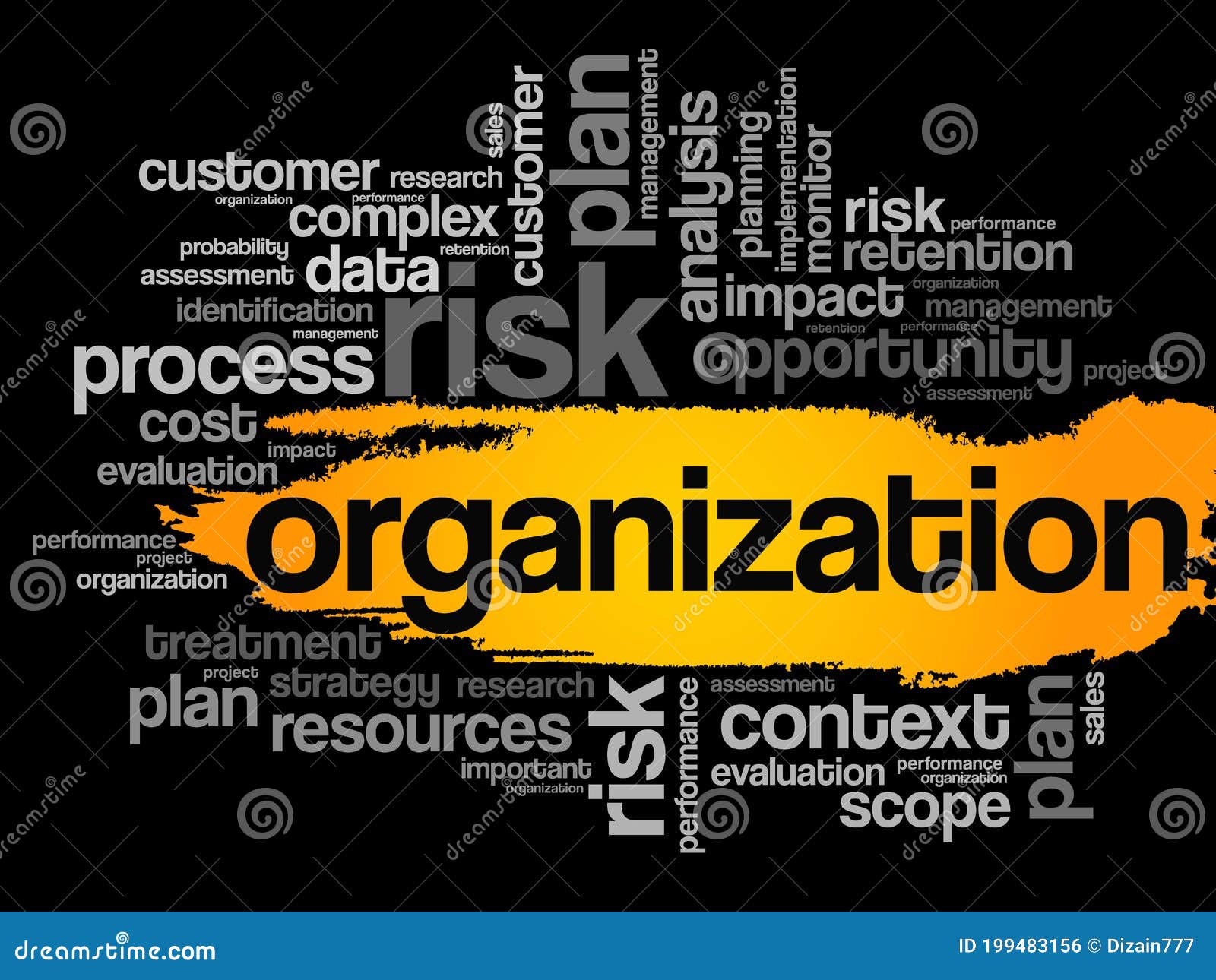 ORGANIZATION Word Cloud Background Stock Illustration - Illustration of ...