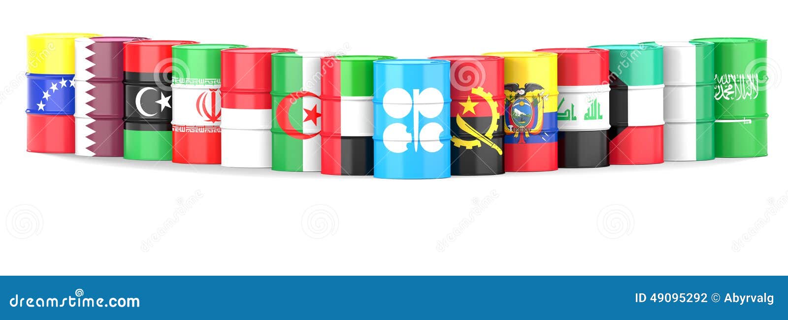 Organization of the Petroleum Exporting Countries Flags and Oil Stock ...