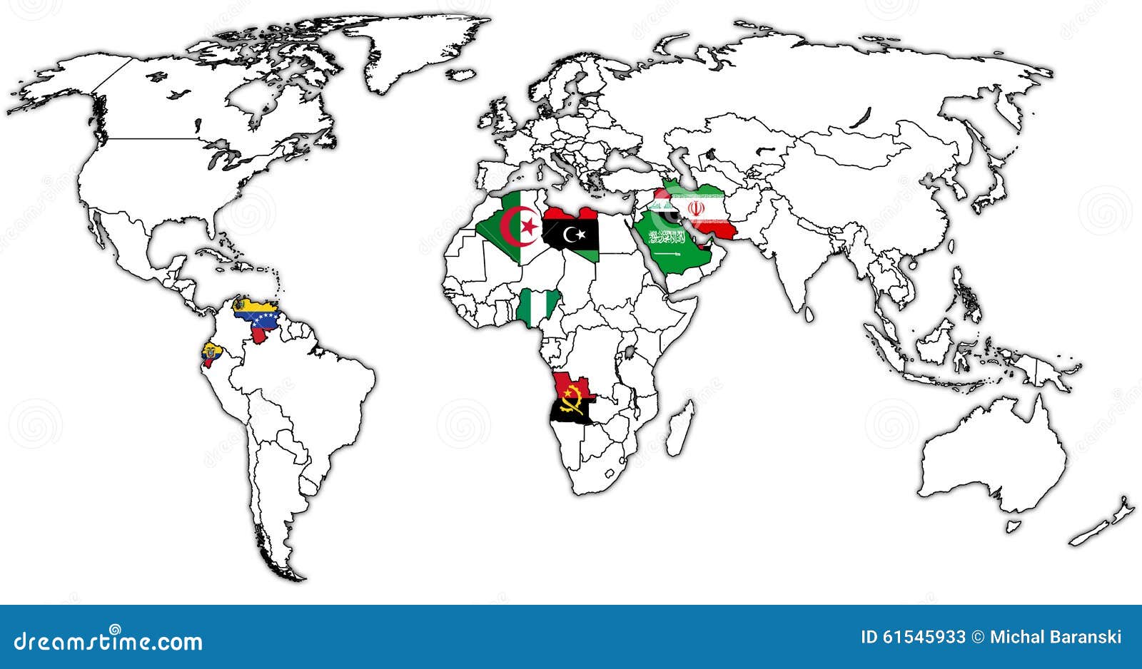 Organization of the Petroleum Exporting Countries Stock Illustration ...