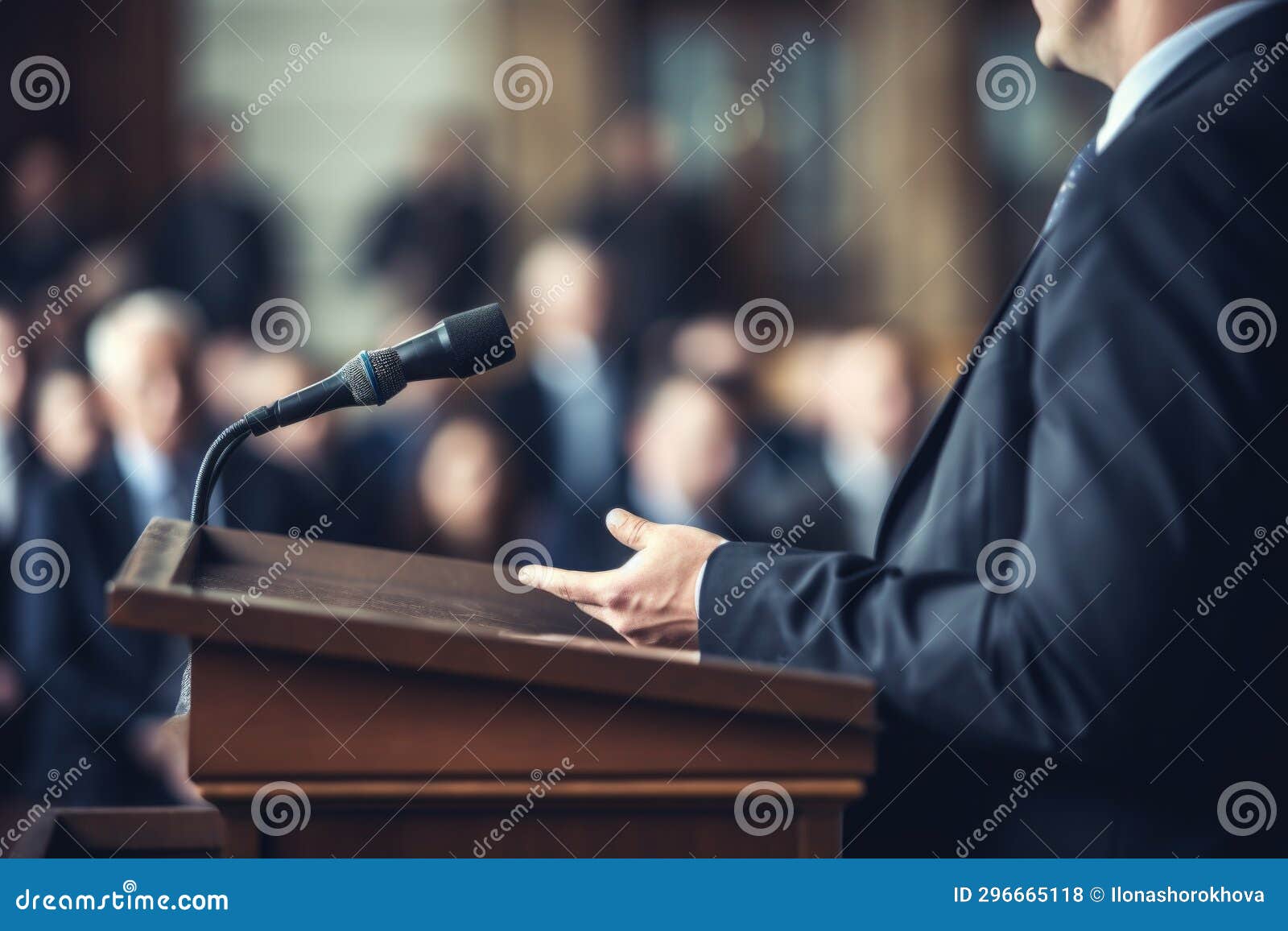 Organization Representative Speaking. AI Generated Stock Illustration ...