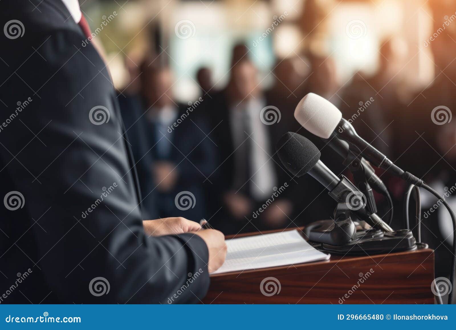 Organization Representative Speaking. AI Generated Stock Illustration ...