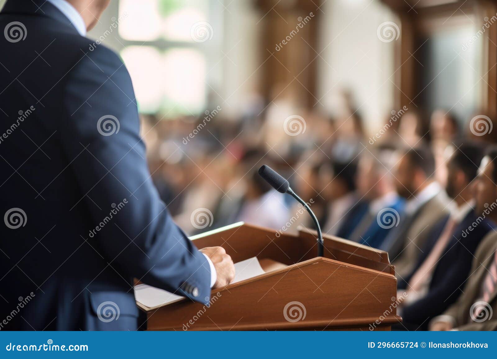 Organization Representative Speaking. AI Generated Stock Illustration ...