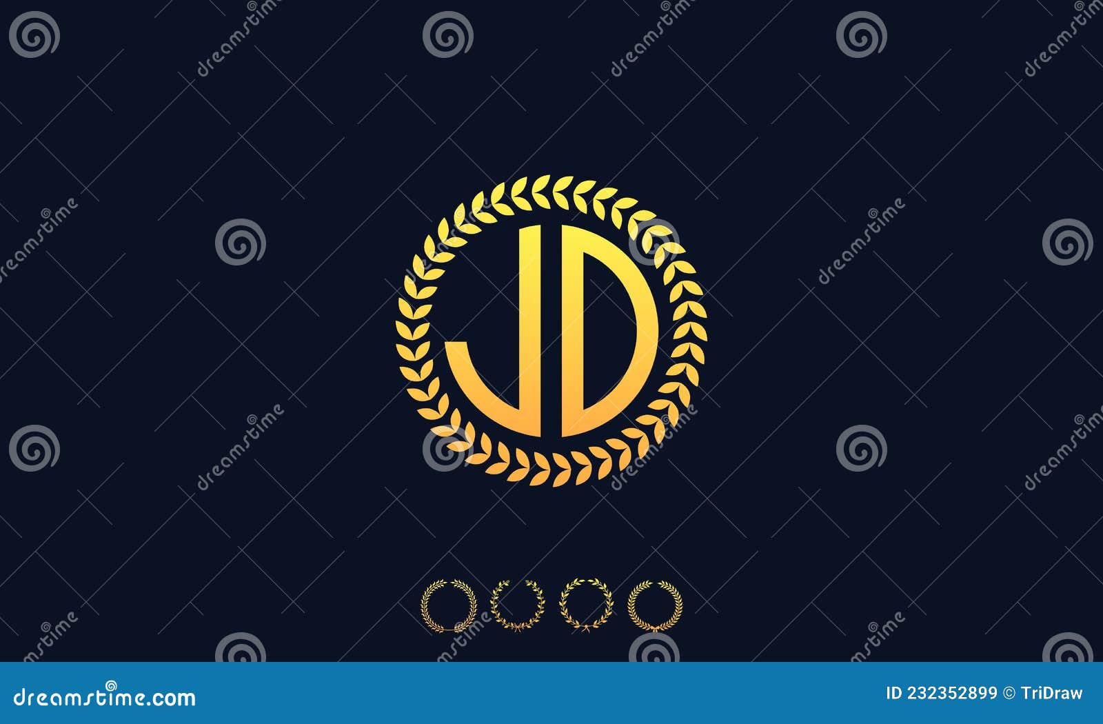 Organization Rounded Initial Letters JD Logo Stock Vector ...