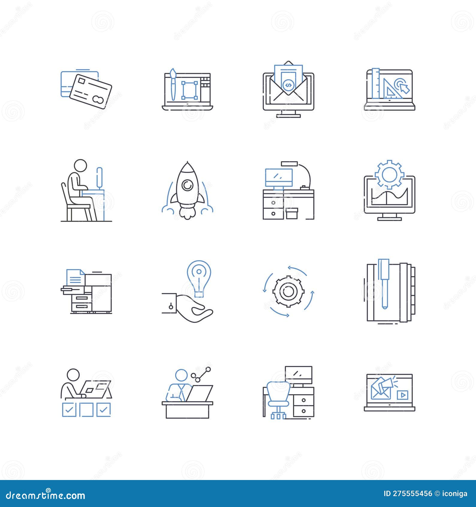 Organization Sequence Line Icons Collection Order Pattern System Sequence Hierarchy