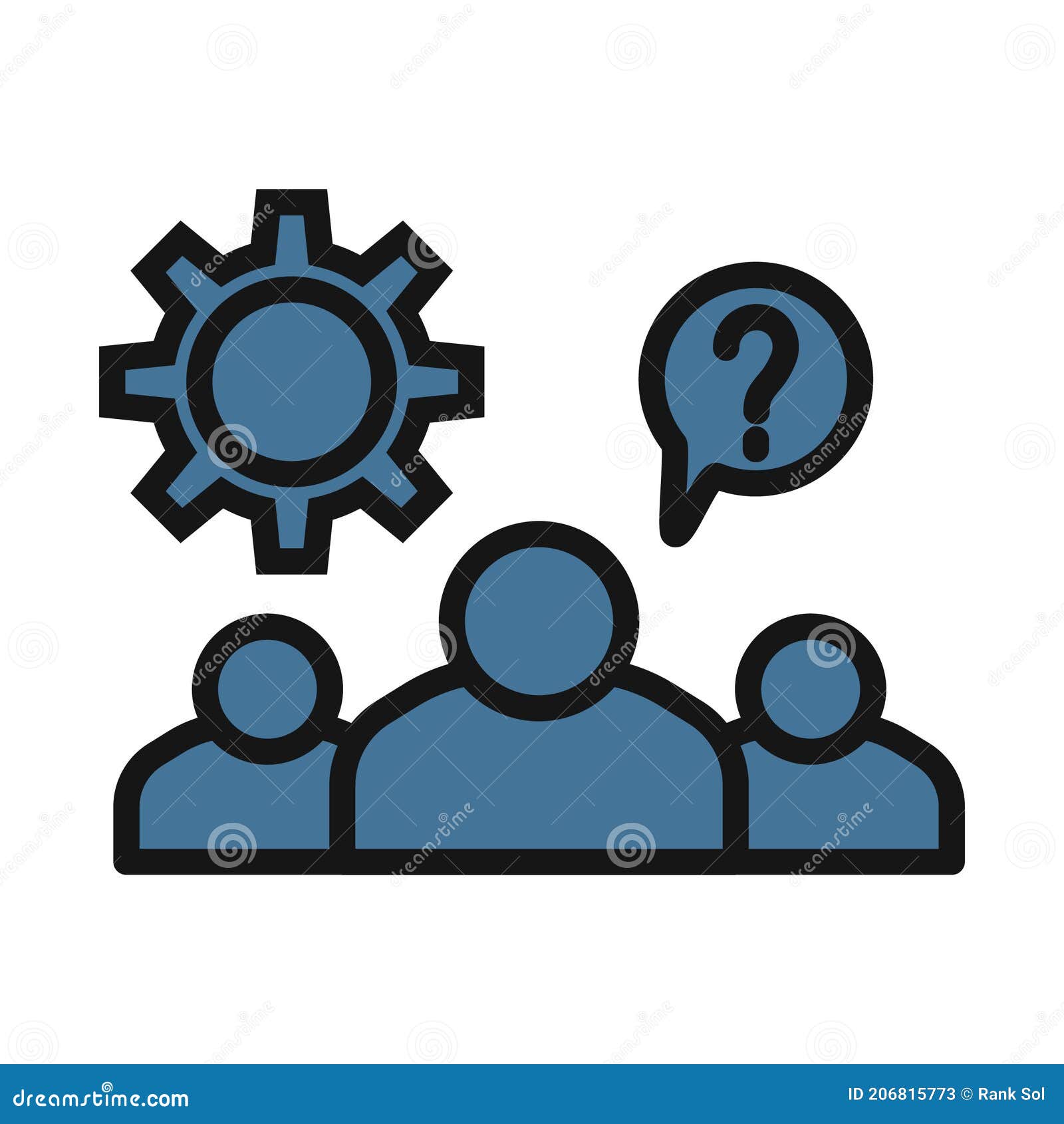 Organization Structure Workflow Line Isolated Vector Icon Can Be