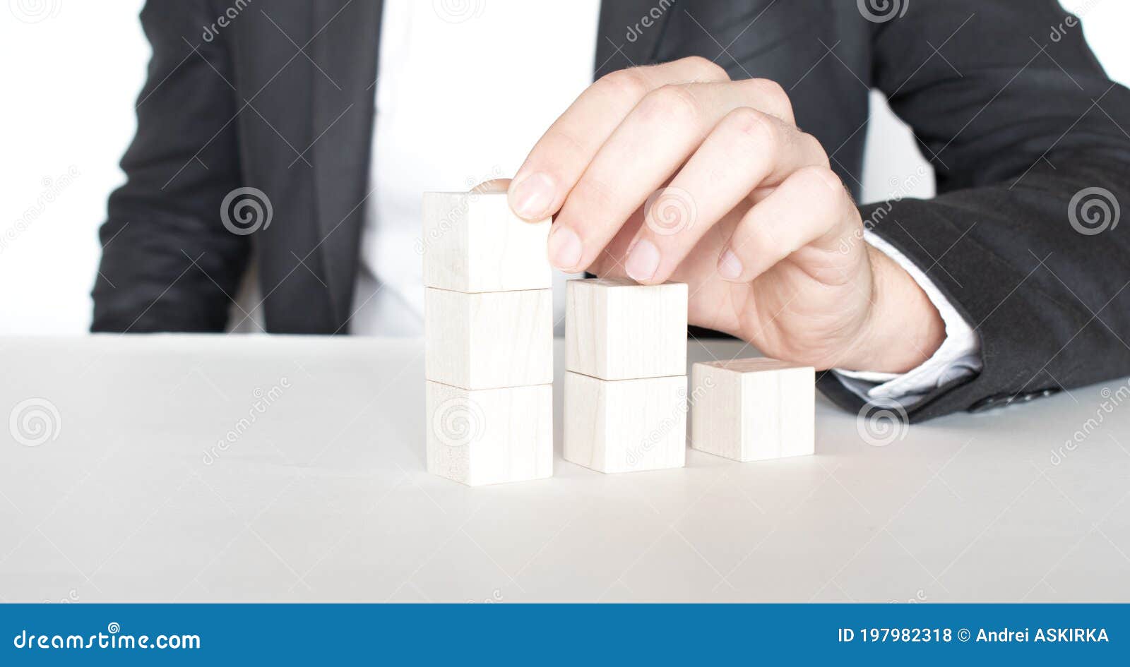 Organization and Team Structure Symbolized with Cubes Stock Photo ...