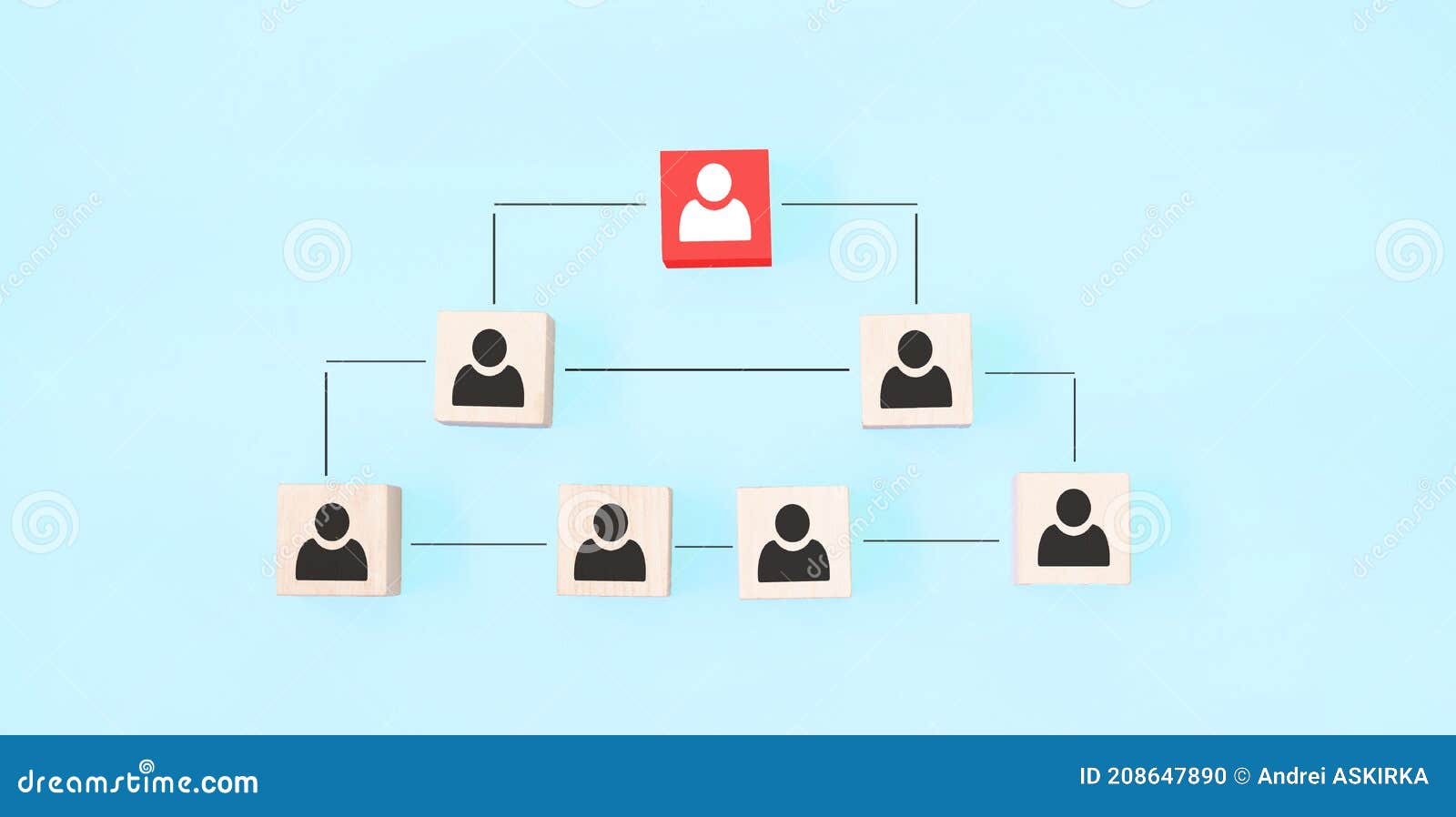 Organization and Team Structure Symbolized with Cubes Stock Photo ...