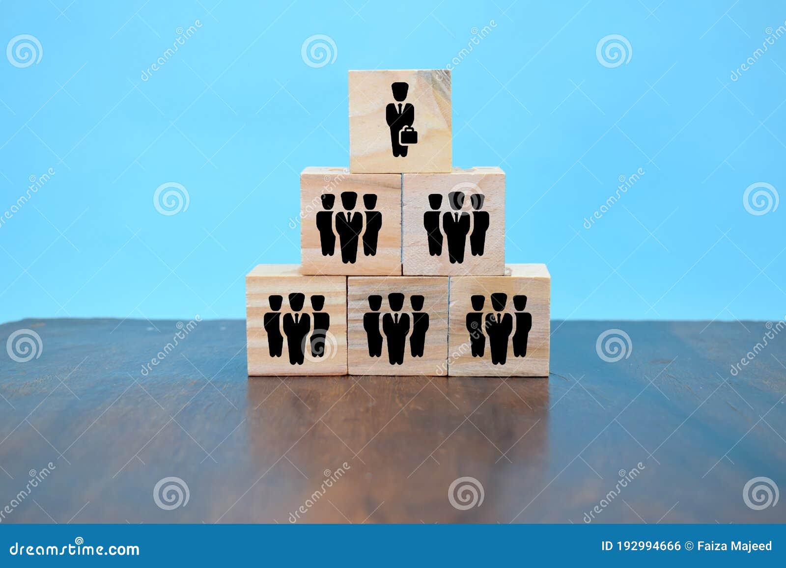 Organization and Team Structure Symbolized with Cubes Stock Photo ...
