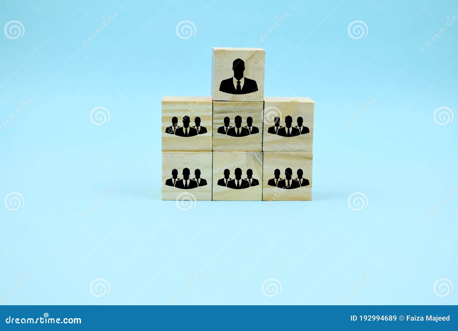 Organization and Team Structure Symbolized with Cubes Stock Image ...