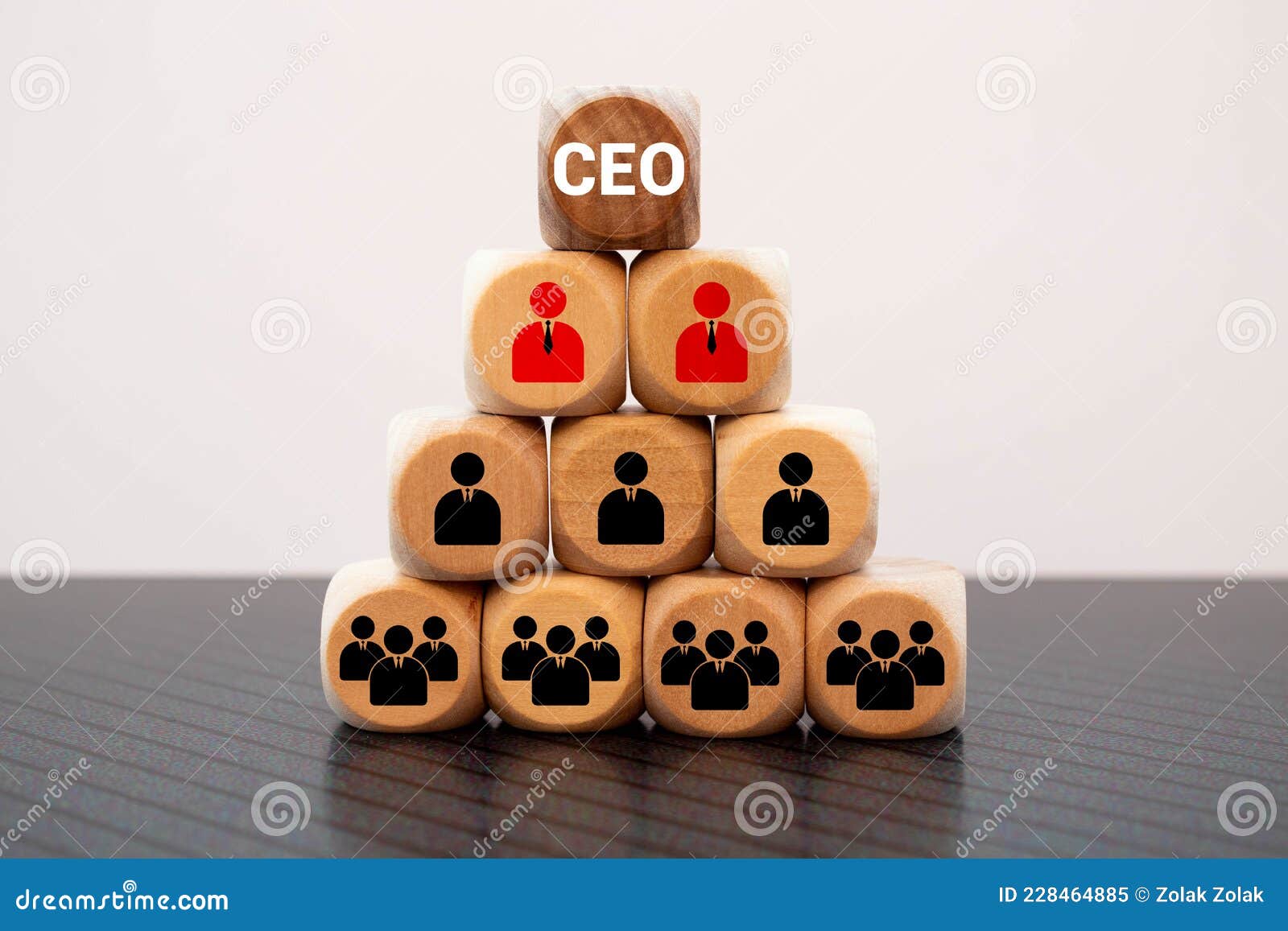 Organization and Team Structure Symbolized with Cubes Stock ...
