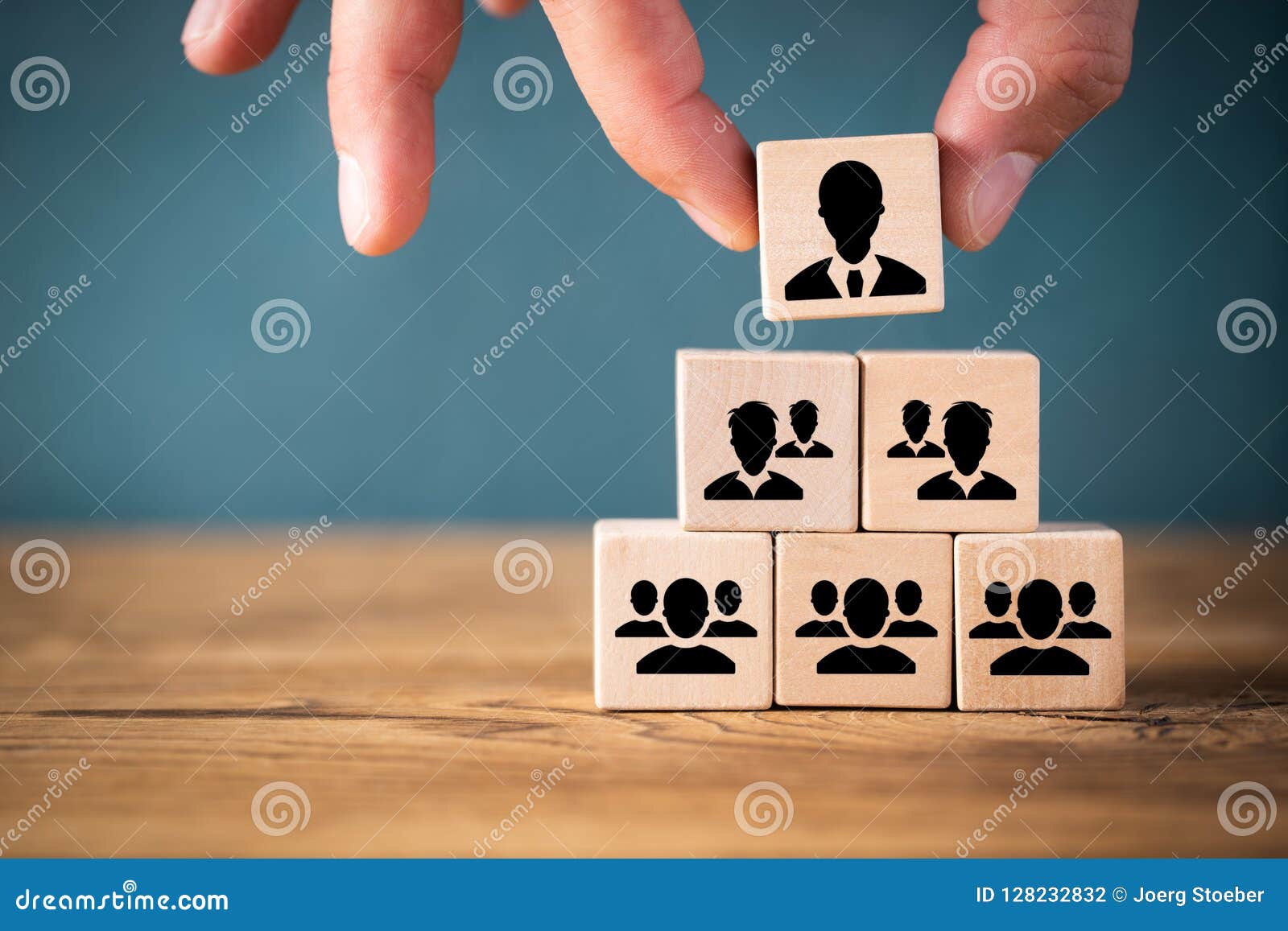 Organization and Team Structure Symbolized with Cubes Stock Photo ...
