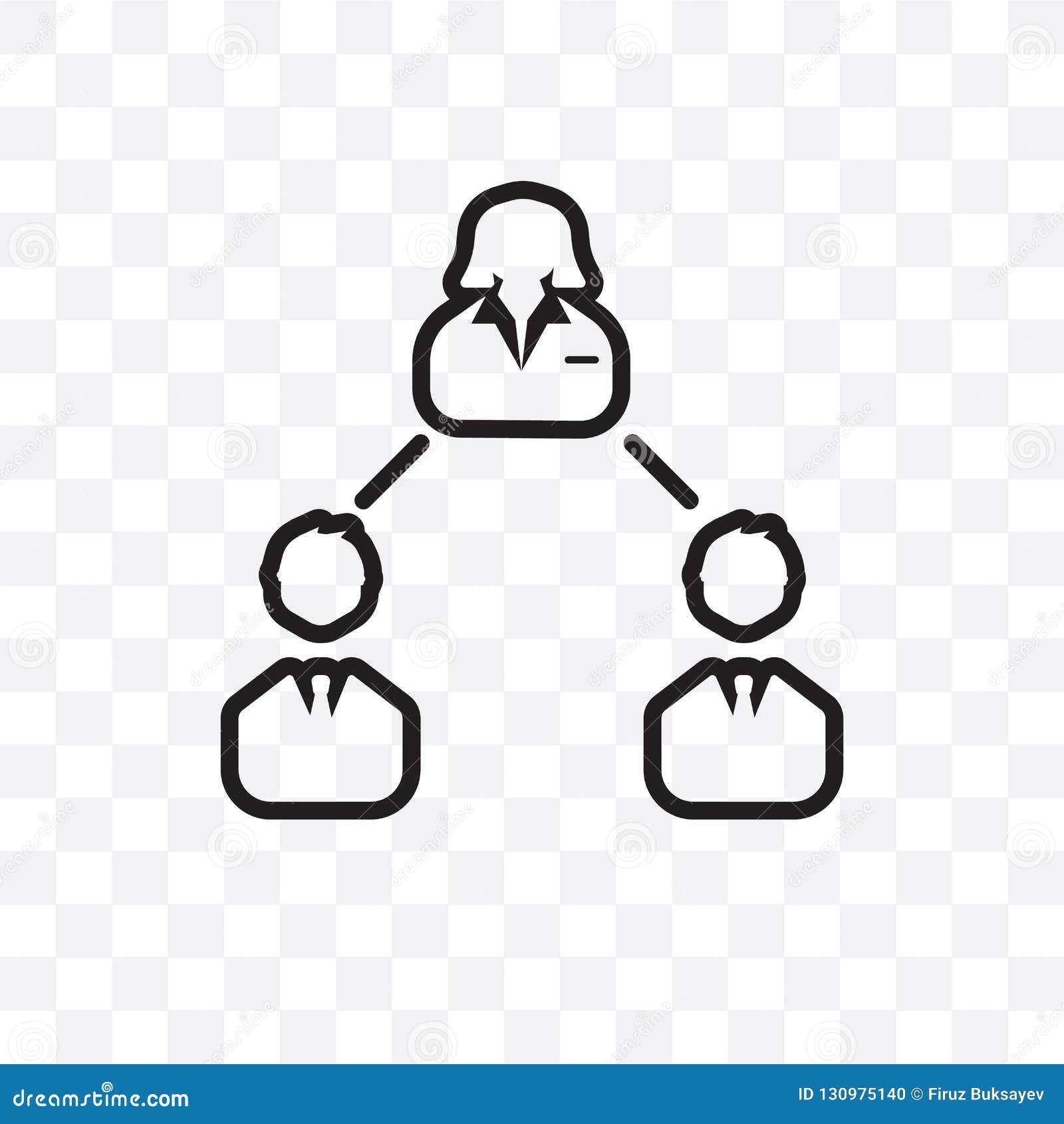 Organization Vector Linear Icon Isolated on Transparent Background ...