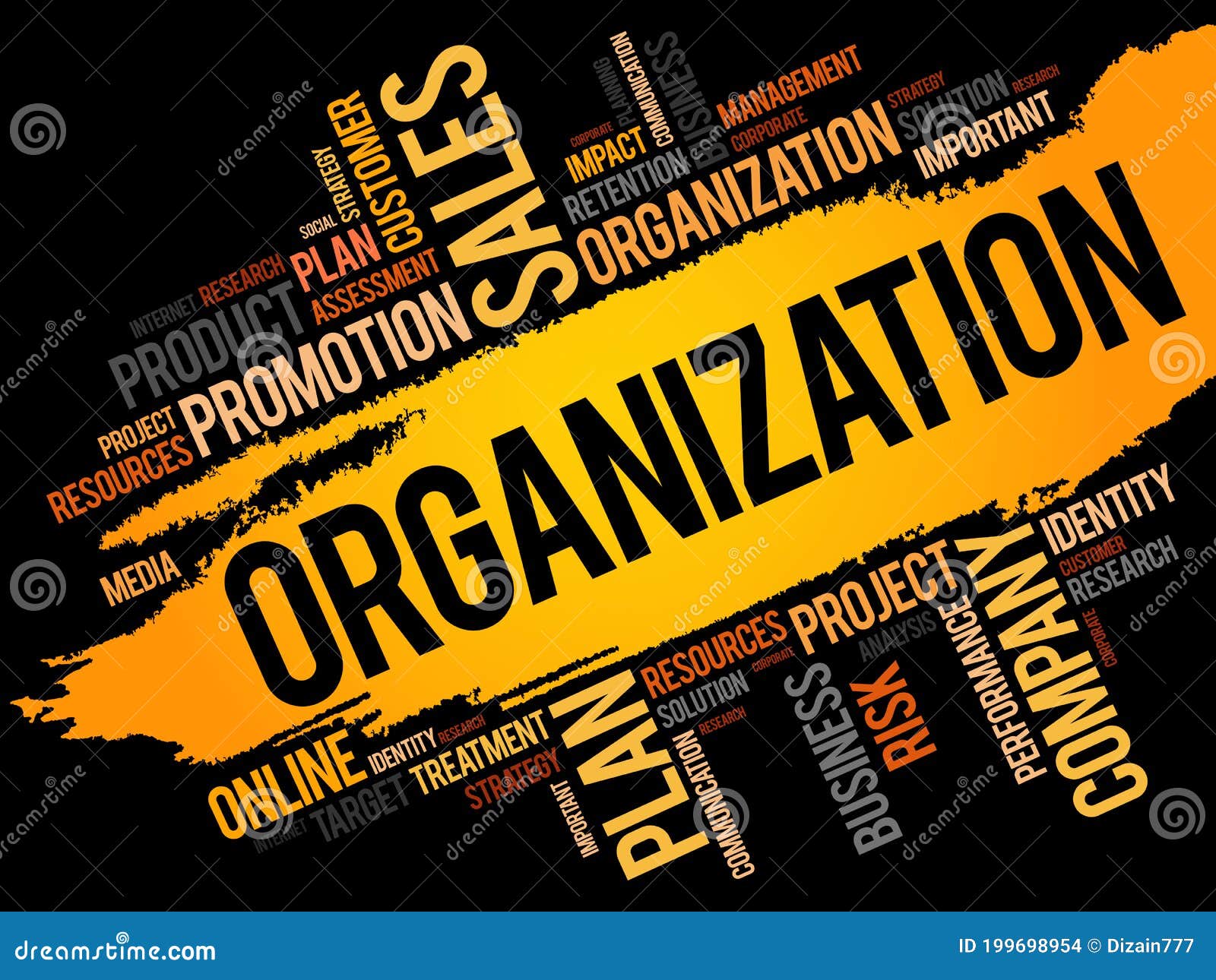 ORGANIZATION word cloud stock illustration. Illustration of sign ...