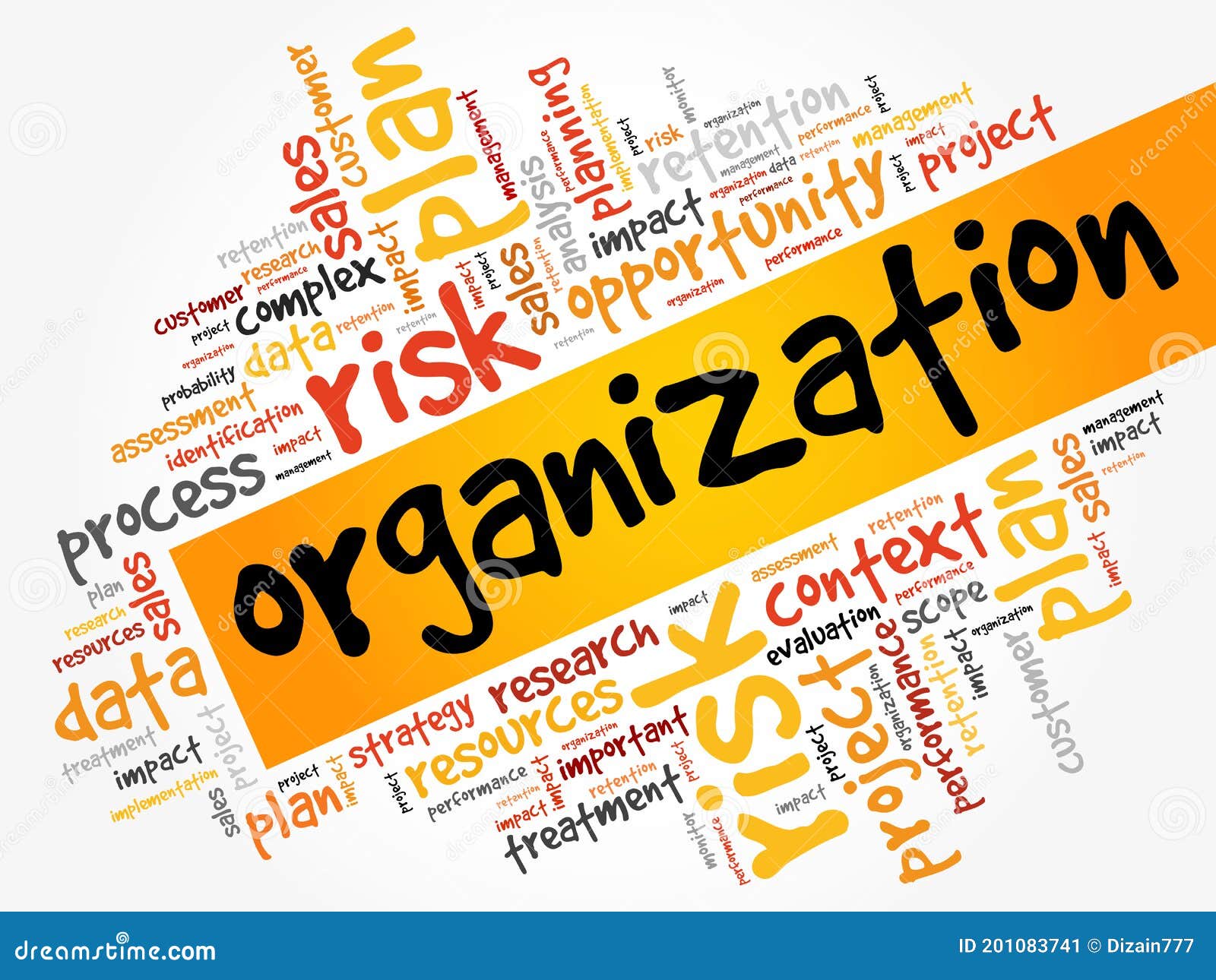 Organization word cloud stock illustration. Illustration of design ...