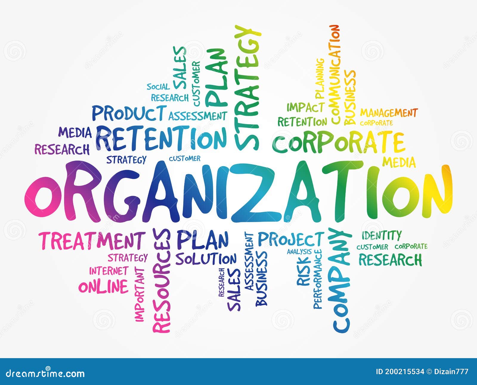 Organization Word Cloud Concept Stock Illustration - Illustration of ...