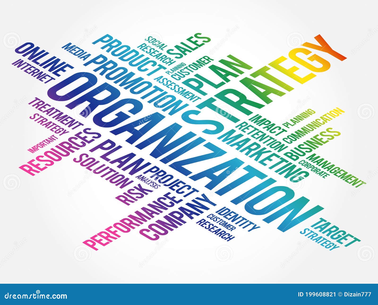 Organization Word Cloud Collage Stock Illustration - Illustration of ...