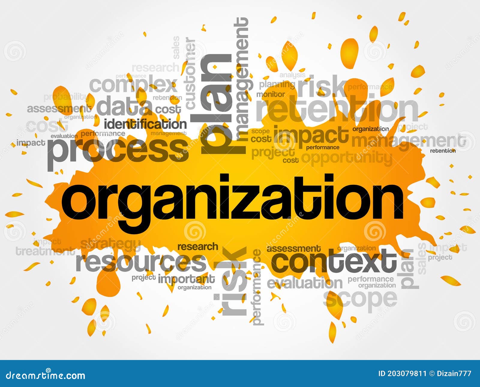 Organization Word Cloud Collage Stock Illustration - Illustration of ...