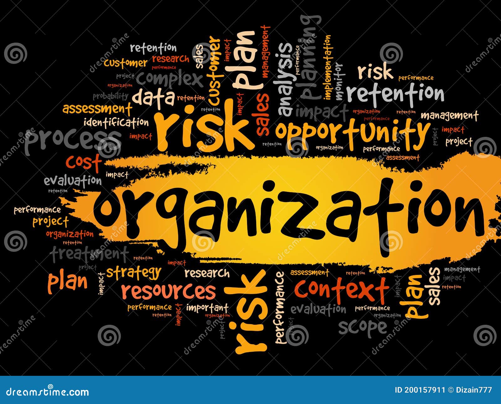 Organization word cloud stock illustration. Illustration of collage ...