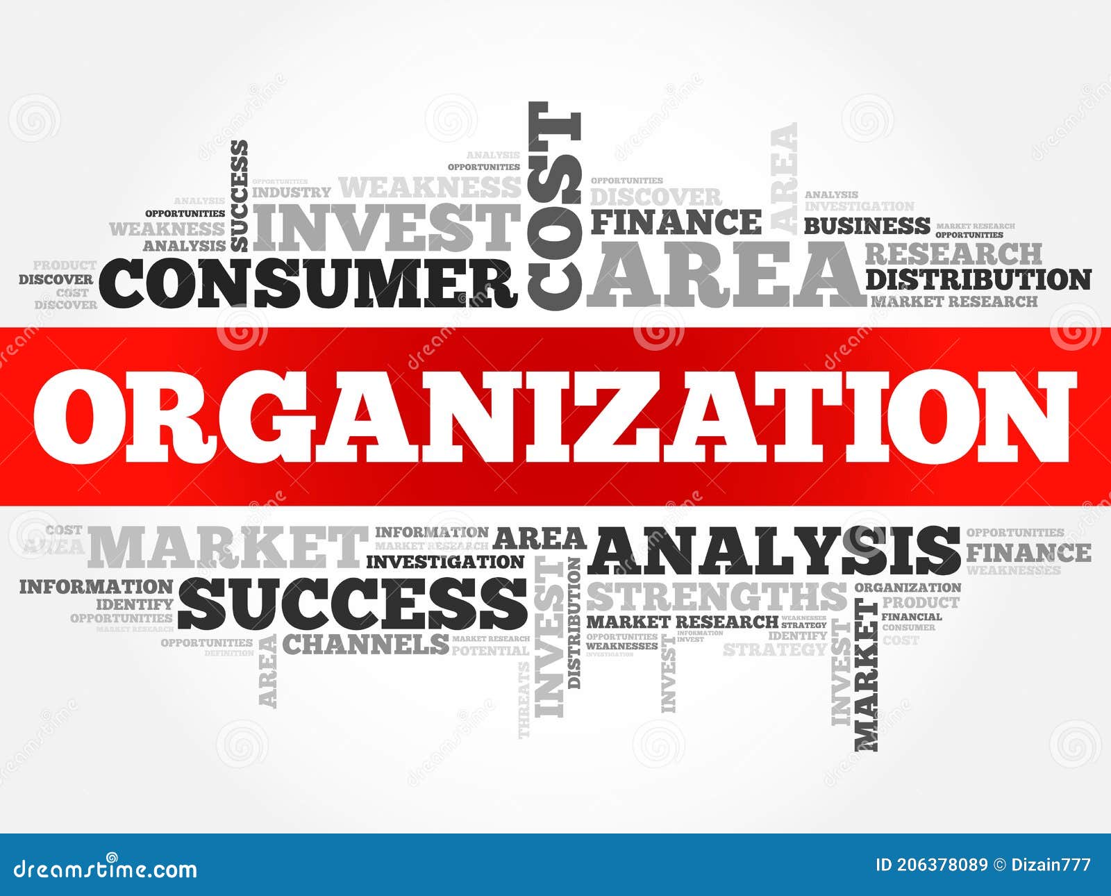 ORGANIZATION word cloud stock illustration. Illustration of employee ...