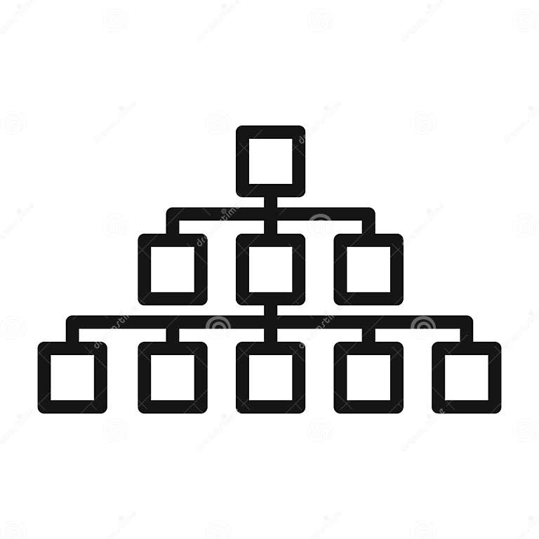 Organizational Chart Tree Icon Perfect for Data Visualization Stock ...